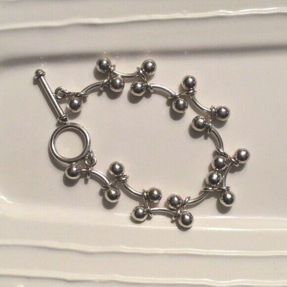 Silpada Dna Interlocking Ball Toggle Bracelet - Gem